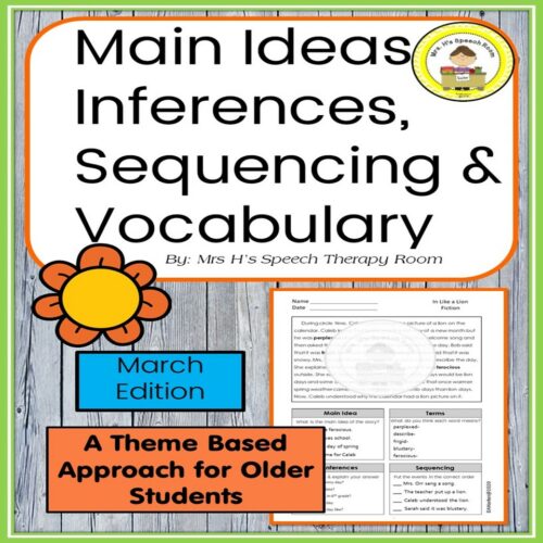 Main Idea, Inferences, Sequencing & Vocabulary in Middle School Speech ...