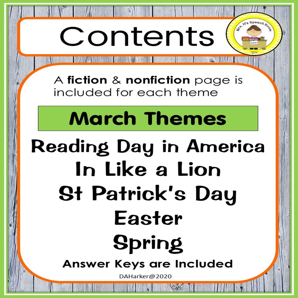 Main Idea, Inferences, Sequencing & Vocabulary in Middle School Speech ...