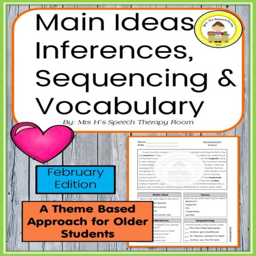 Main Idea Inferences Sequencing Vocabulary In Middle School Speech Main Idea Inferences Sequencing Vocabulary In Middle School Speech