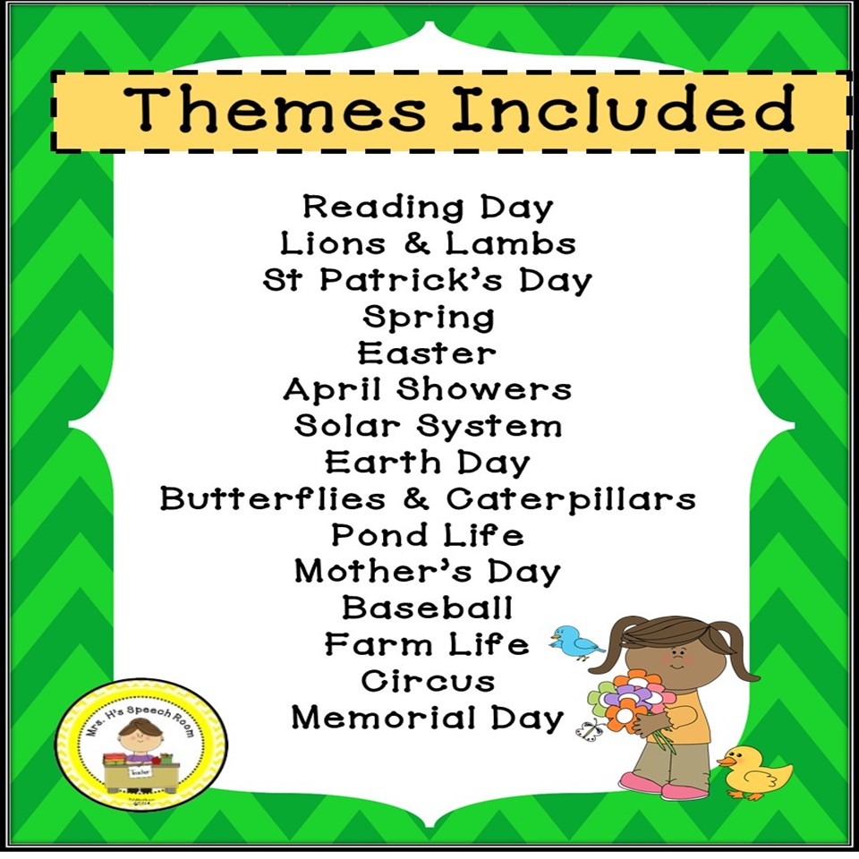 Spring Articulation Worksheets for Speech Therapy | Made By Teachers