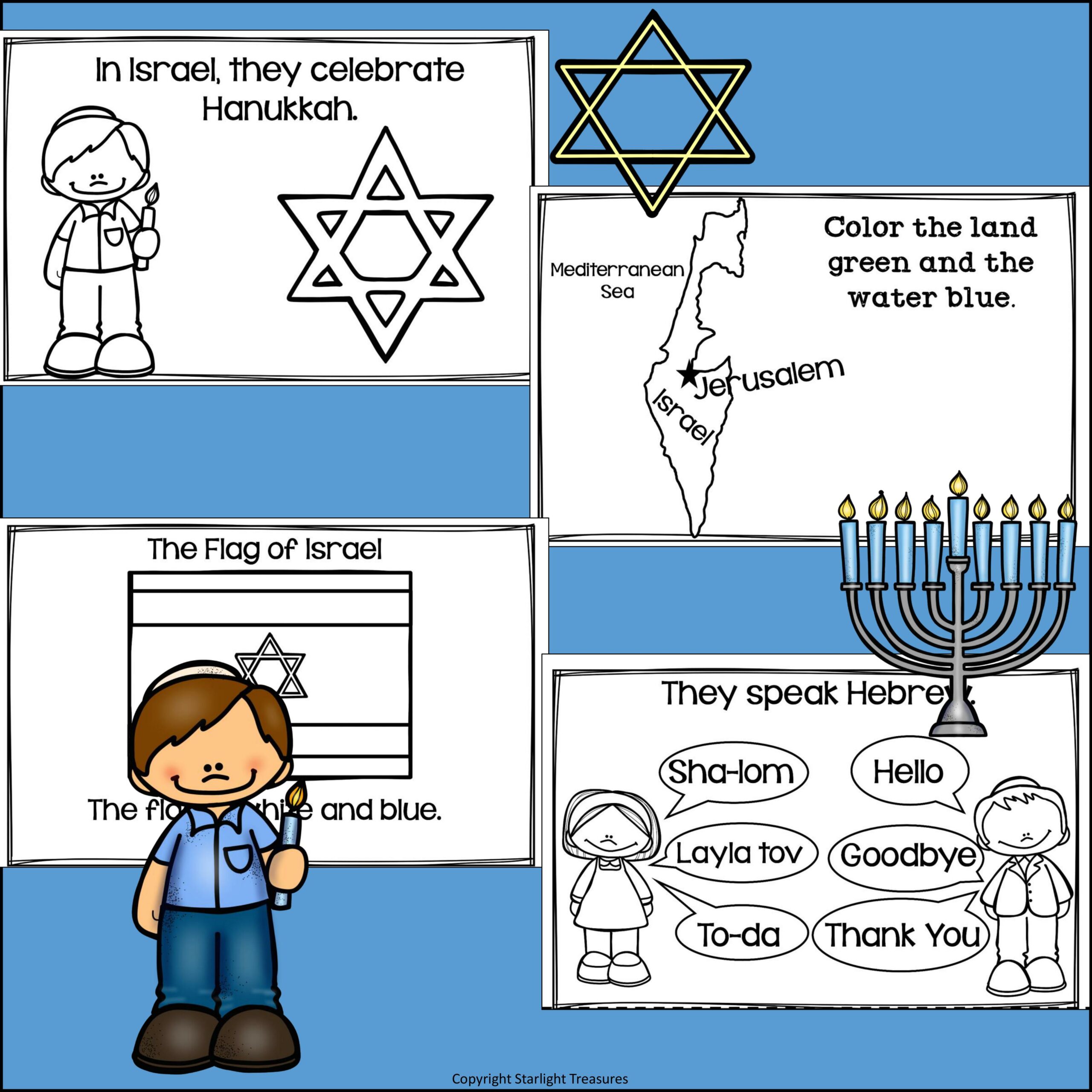 Hanukkah Mini Book for Early Readers - Christmas Activities | Made By ...