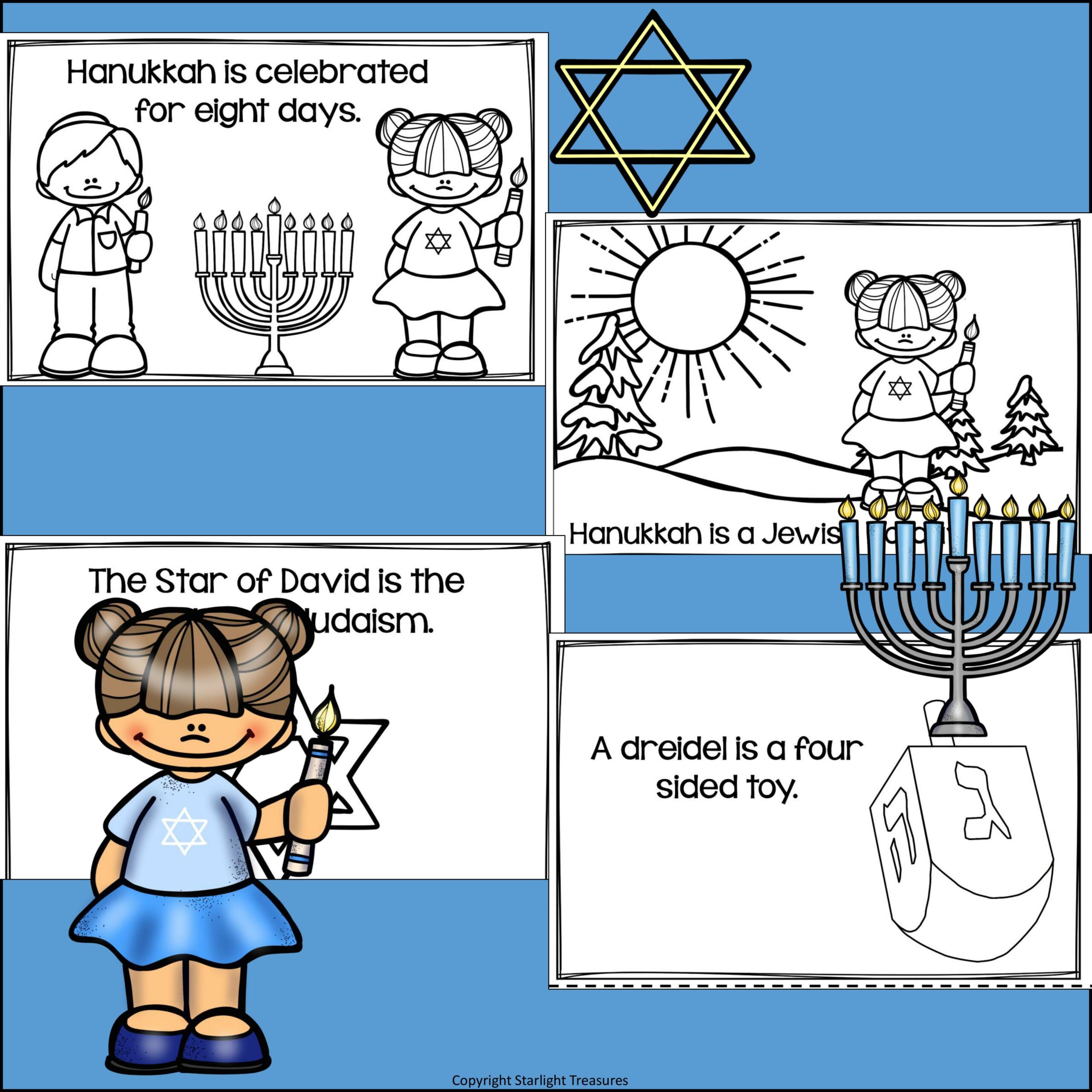 Hanukkah Mini Book for Early Readers - Christmas Activities | Made By ...