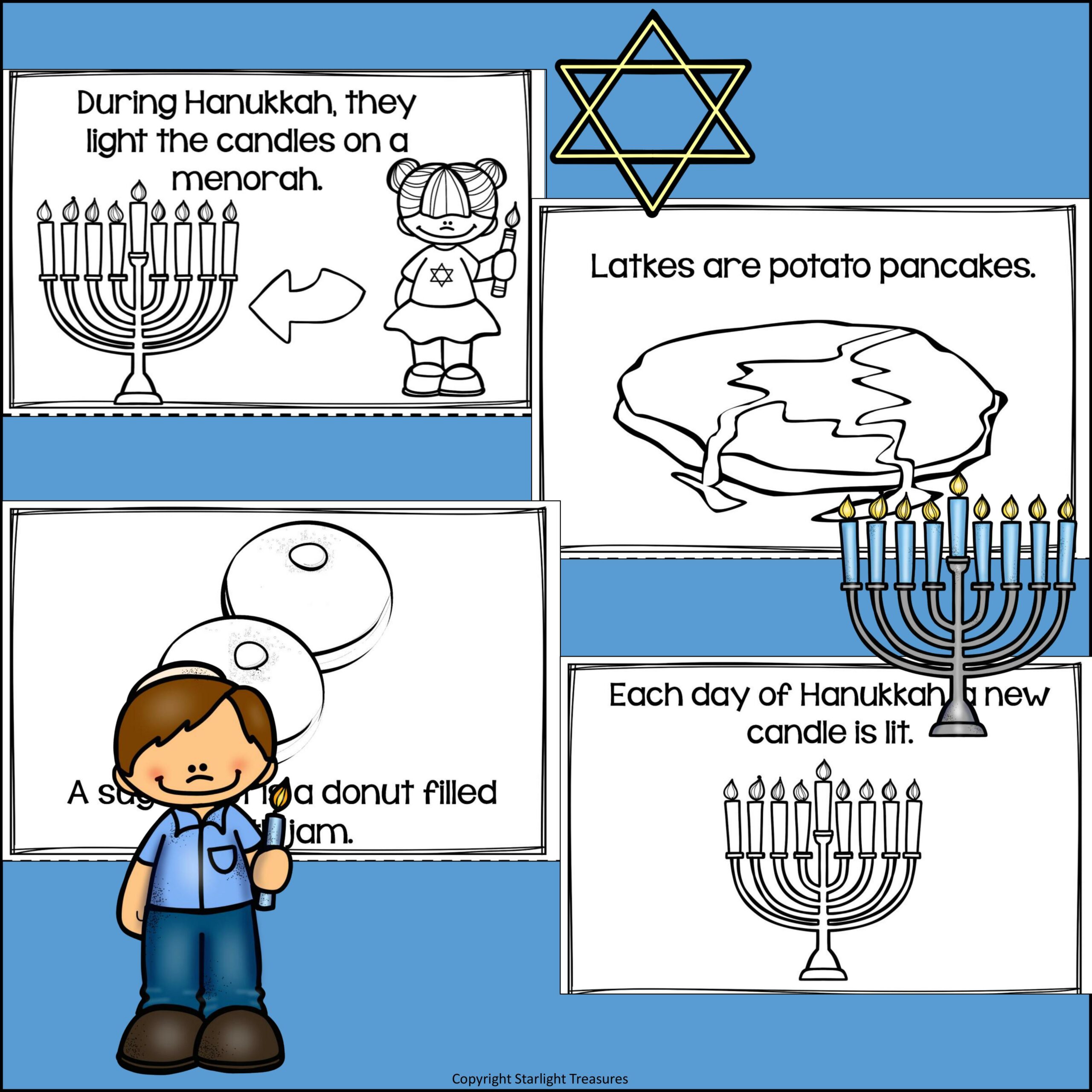 Hanukkah Mini Book for Early Readers - Christmas Activities | Made By ...