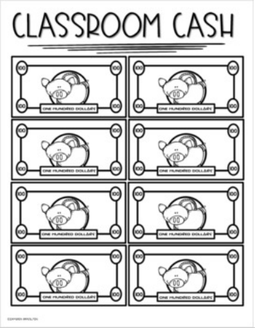 Classroom Cash Economy Reward System Printable Money | Made By Teachers