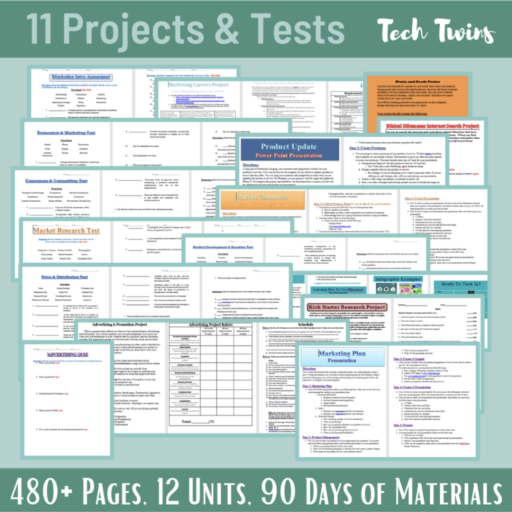 Marketing Course & Bundle- Full Year (TURNKEY) | Made By Teachers