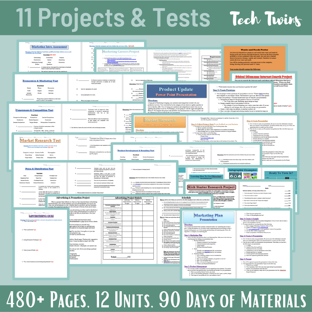 Marketing Course & Bundle- Full Year (TURNKEY) | Made By Teachers