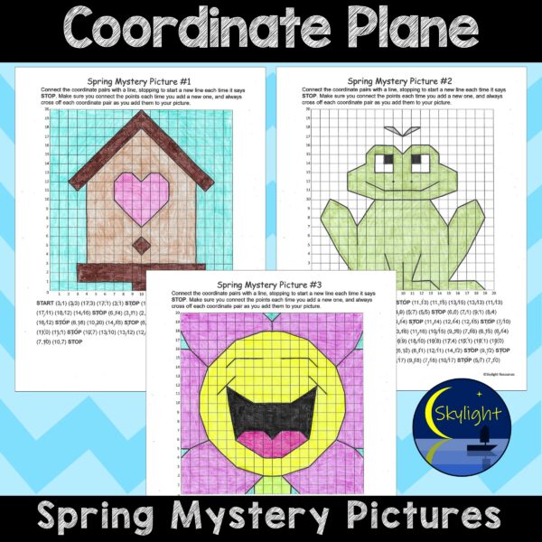 Spring Coordinate Plane Graphing Pictures In Quadrant I Mystery Picture Fun Made By Teachers