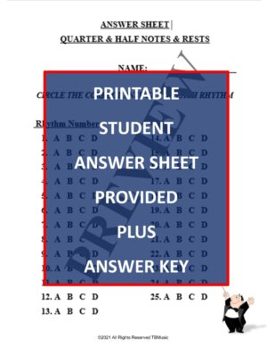 COUNTING RHYTHMS: Quarter & Half Notes & Rests #1 | Made By Teachers