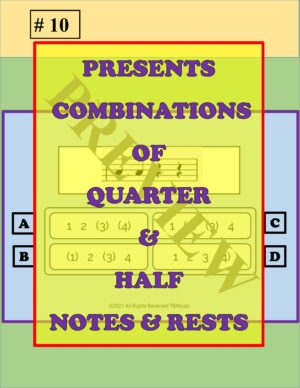 COUNTING RHYTHMS: Quarter & Half Notes & Rests #1 | Made By Teachers
