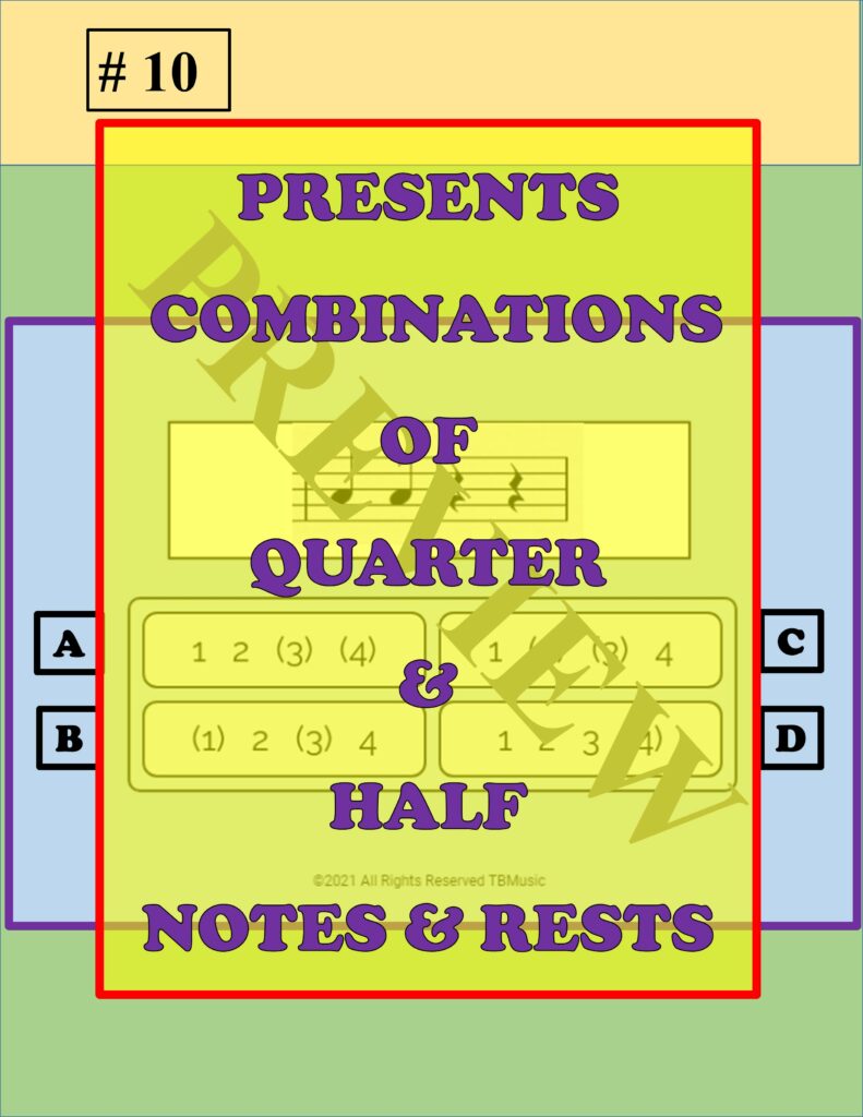 COUNTING RHYTHMS: Quarter & Half Notes & Rests #1 | Made By Teachers