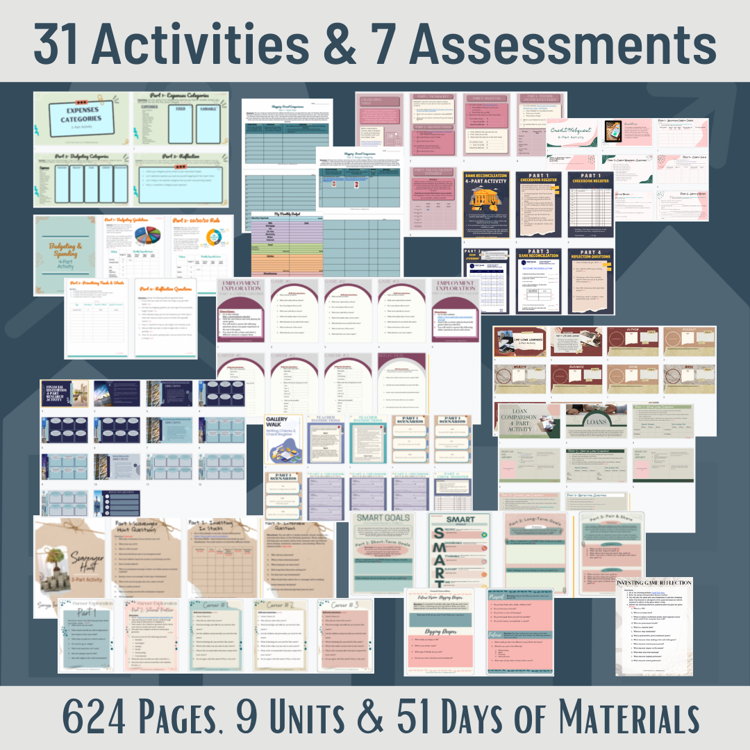 Personal Finance Course & Bundle- 1 Semester (TURNKEY) | Made By Teachers