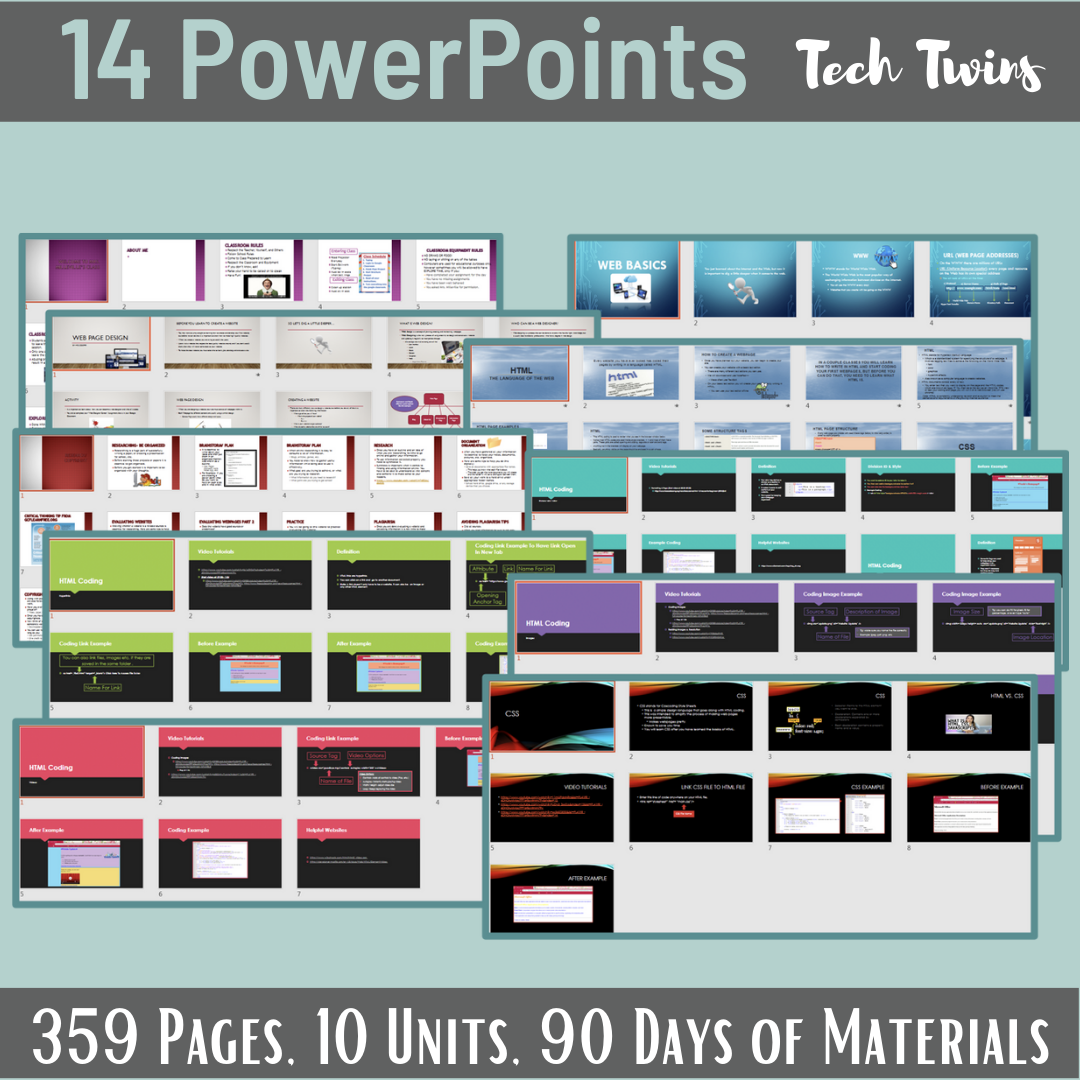 Web Design Course & Bundle- Using Chromebooks- Full Year (TURNKEY ...