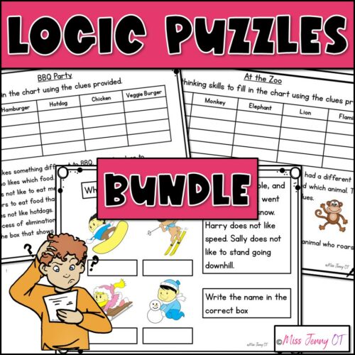 Executive Functioning Activities Logic Puzzle Worksheets for Kids ...
