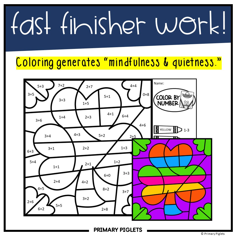 ST. PATRICK'S DAY COLOR BY NUMBER CODE ADDITION | Made By Teachers