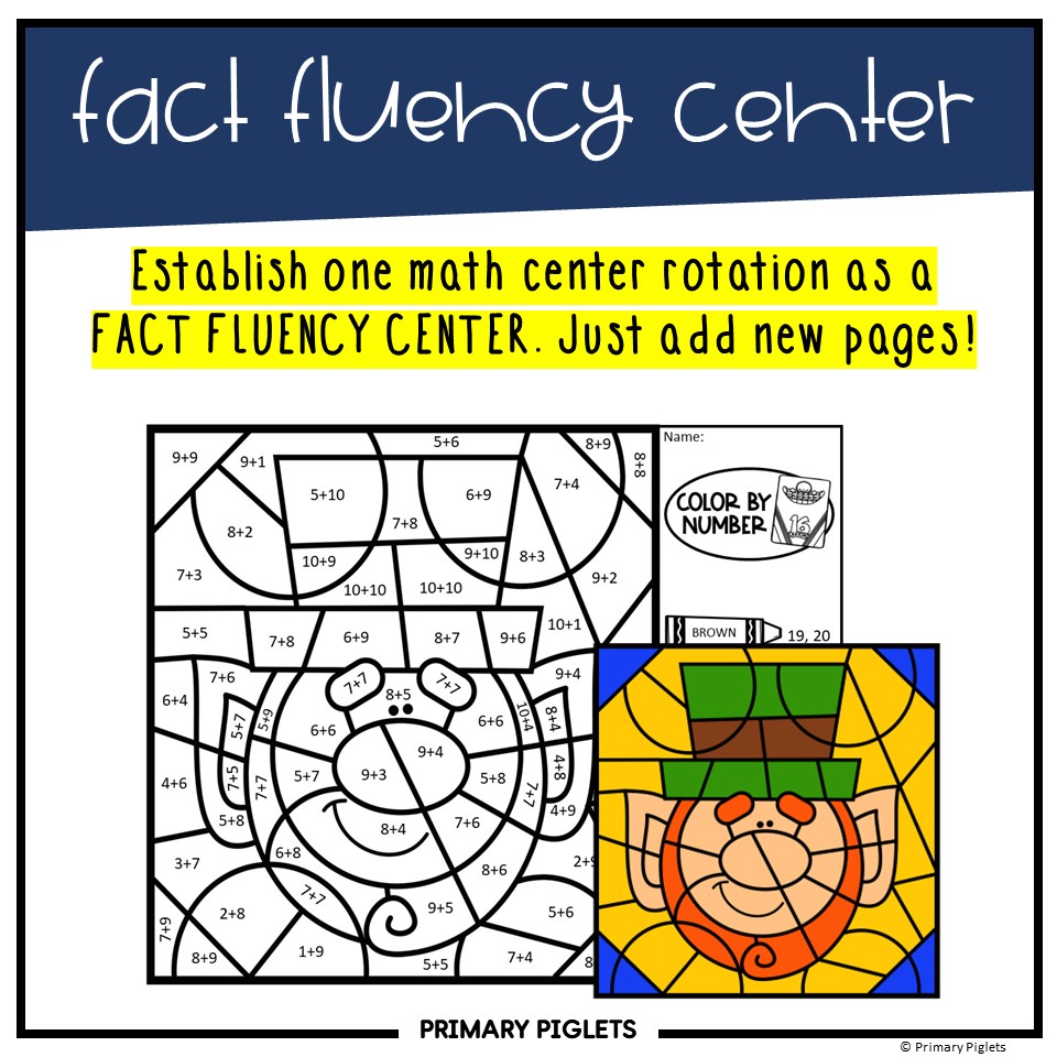 ST. PATRICK'S DAY COLOR BY NUMBER CODE ADDITION | Made By Teachers