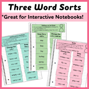 The y to i Rule - Worksheets, Games, Center, and Digital Activities ...