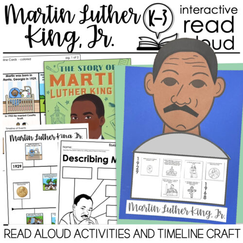 Martin Luther King Jr. Black History Month Craft and Interactive Read ...