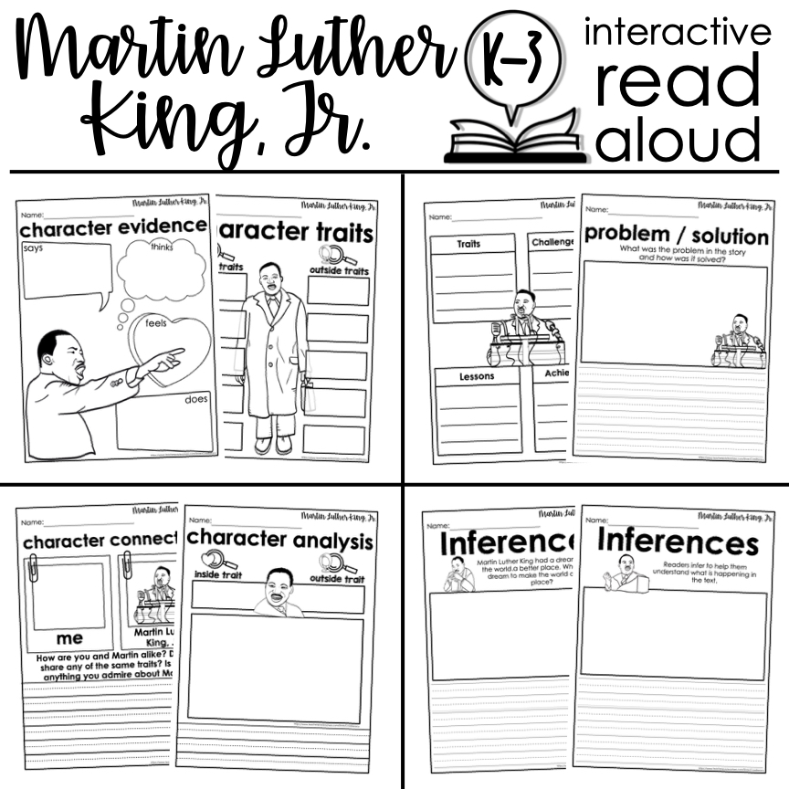 Martin Luther King Jr. Black History Month Craft and Interactive Read ...