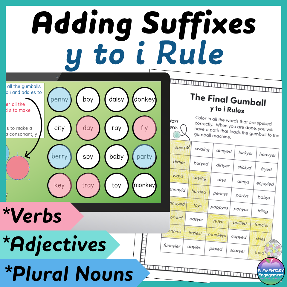 Double Consonants, Drop the Silent e Suffixes Print and Digital ...