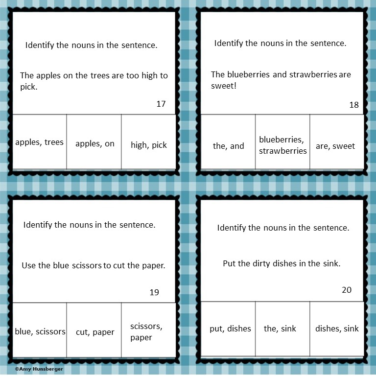 Common Noun Task Cards Level 1 and Level 2 | Made By Teachers