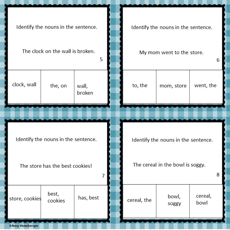 Common Noun Task Cards Level 1 and Level 2 | Made By Teachers