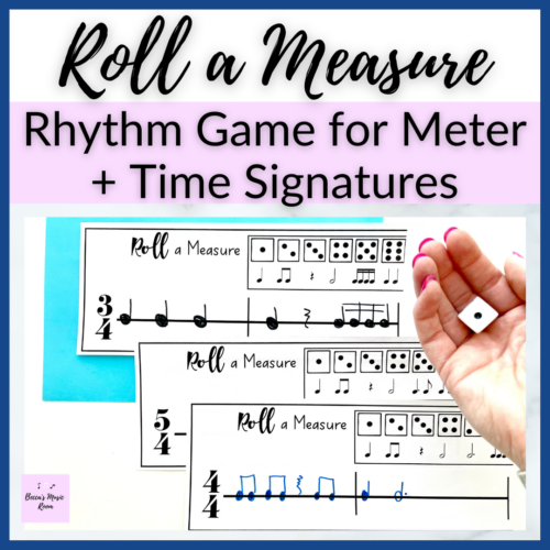 Roll a Measure Time Signature Game for Rhythm Elementary Music Centers ...