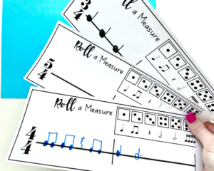 Roll a Measure Time Signature Game for Rhythm Elementary Music Centers ...