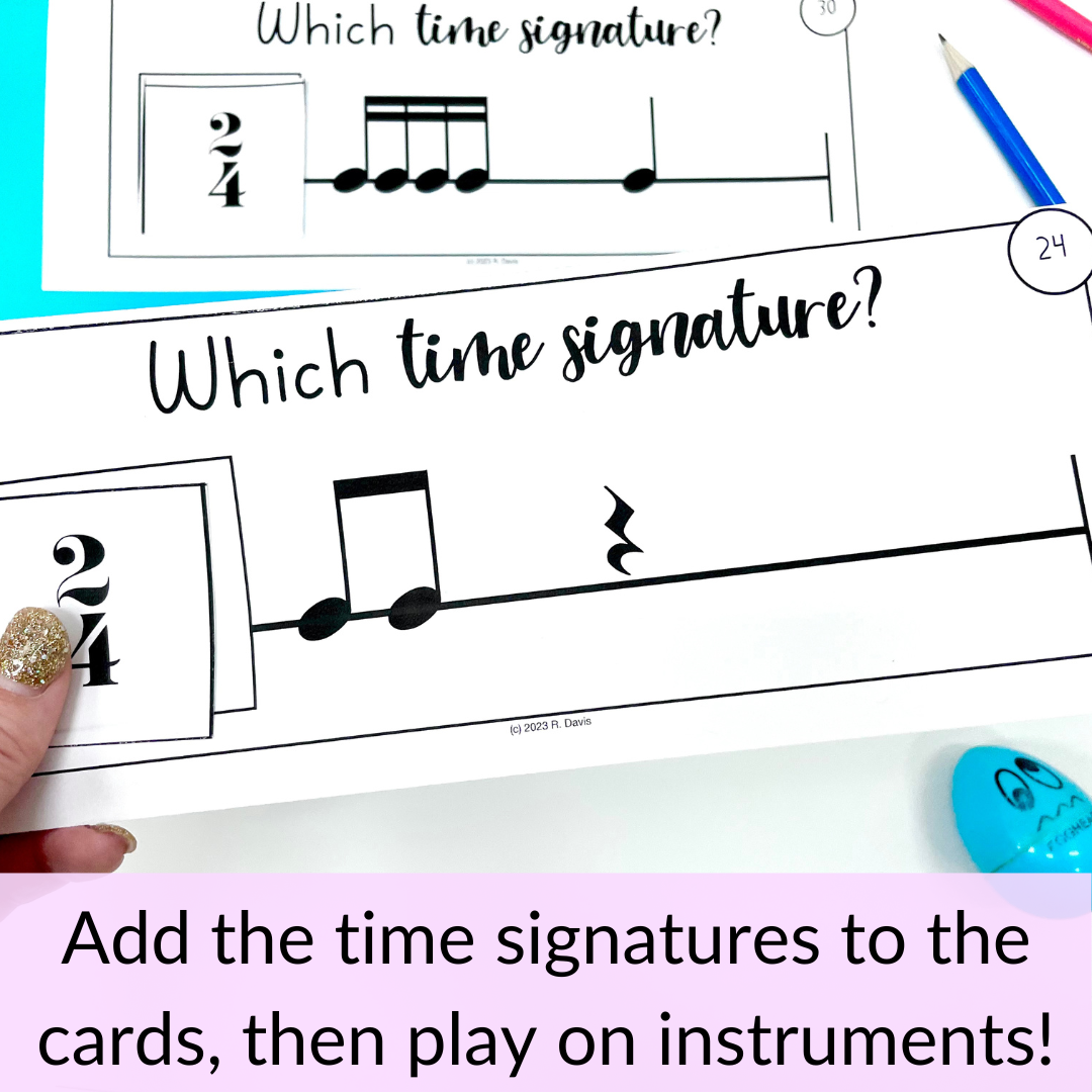 Time Signature Task Card Game for Rhythm Elementary Music Centers and ...