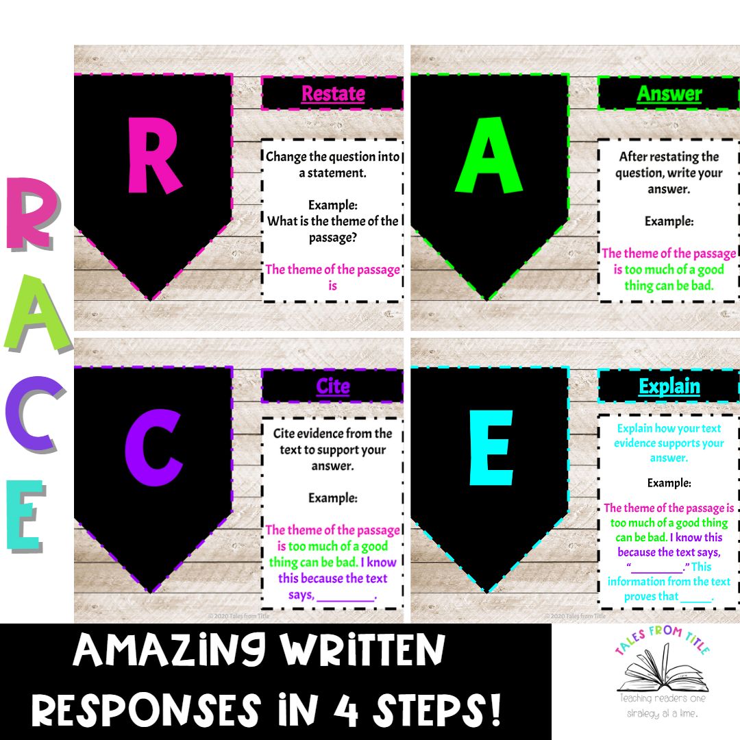Restate | Answer | Cite | Explain - RACE: Short Answer Strategy Anchor ...