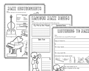 Jazz Printable Activities, Posters, Bulletin Board for Black History ...