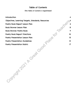 Poetry Book Report | Made By Teachers