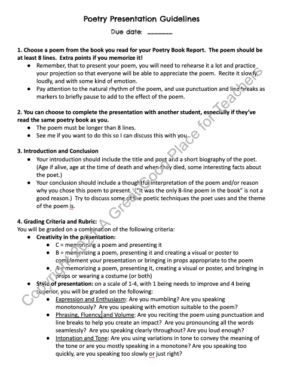 Poetry Book Report | Made By Teachers