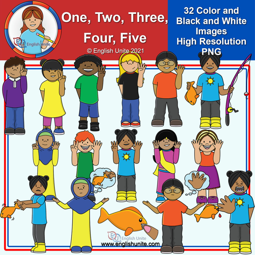 Clip Art - One, Two, Three, Four, Five Nursery Rhyme | Made By Teachers