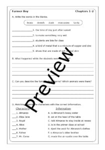 Laura Ingalls Wilder "Farmer Boy" worksheets | Made By Teachers