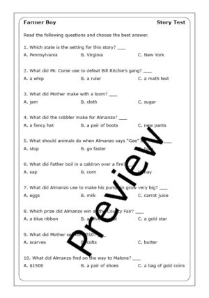 Laura Ingalls Wilder "Farmer Boy" worksheets | Made By Teachers