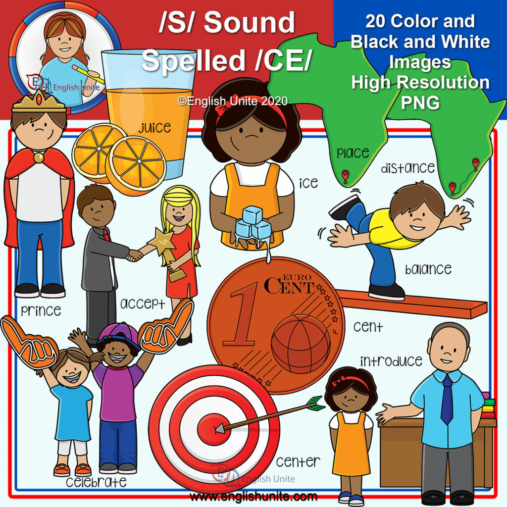 Clip Art - S Sound Spelled Ce, Ci & Cy Bundle (Soft C) | Made By Teachers