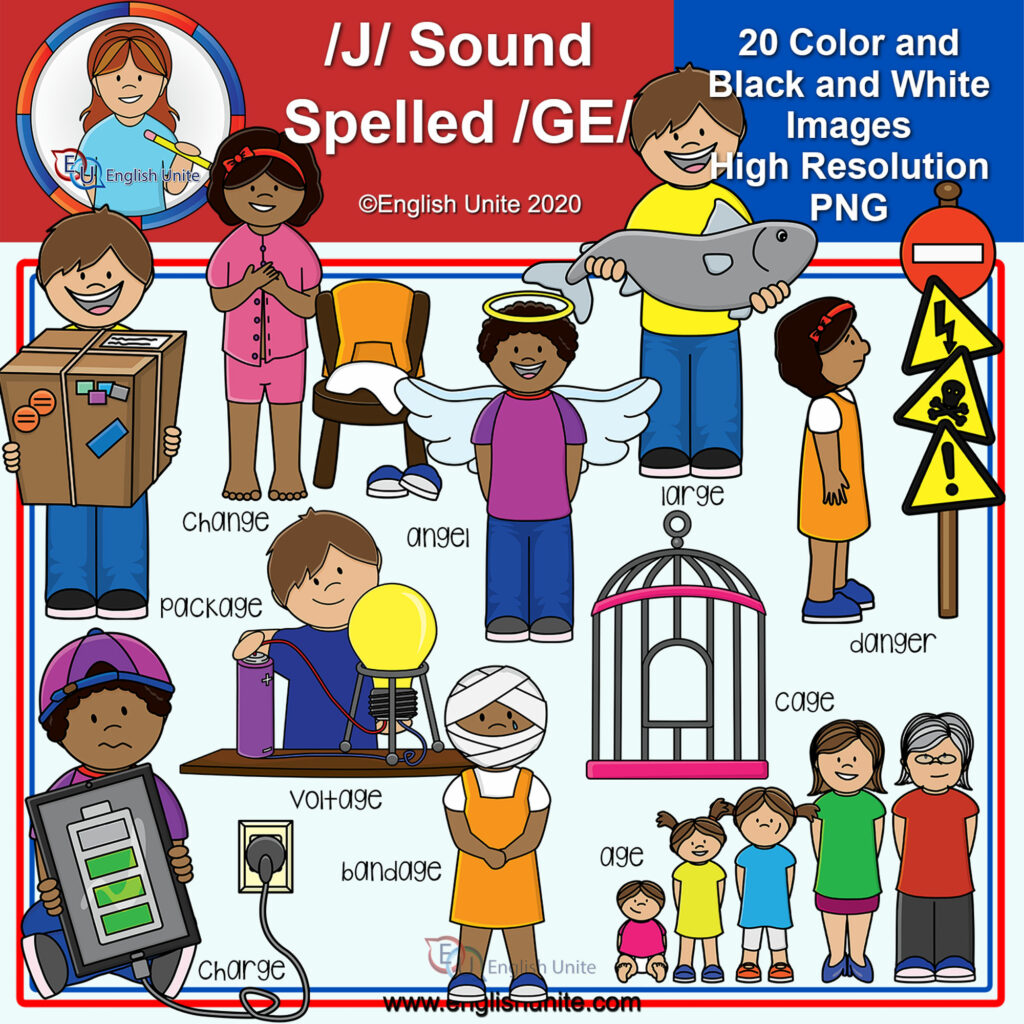 Clip Art - J Sound Spelled GE (Soft G) | Made By Teachers