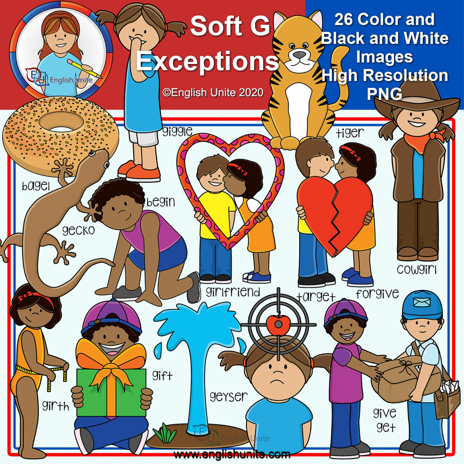 Clip Art - Soft G Exceptions | Made By Teachers
