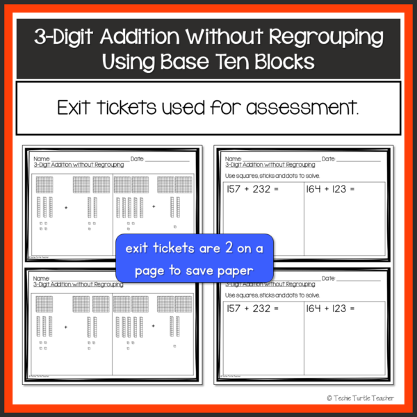 3-Digit Addition without Regrouping Using Base Ten Blocks | Made By ...