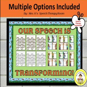 Speech Therapy Bulletin Board and Room Decor for Spring Butterfly Theme ...