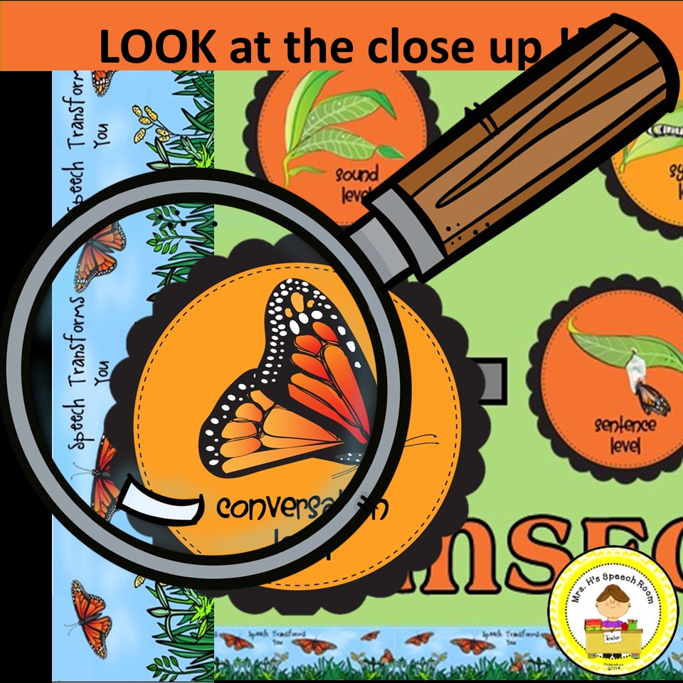 Speech Therapy Bulletin Board and Room Decor for Spring Butterfly Theme ...