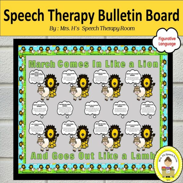 Speech Therapy Bulletin Board and Room Decor for Spring Theme | Made By ...