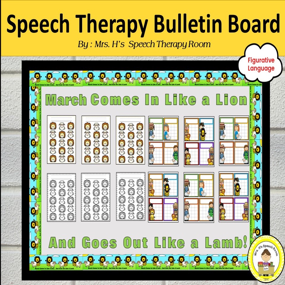 Speech Therapy Bulletin Board and Room Decor for Spring Theme | Made By ...