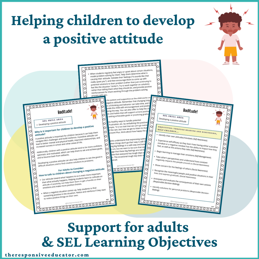 Baditude! (by Julia Cook) Social-Emotional Learning Activities | Made ...