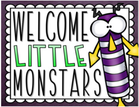 Back to School Door Display Bulletin Board Decoration Monster Theme ...