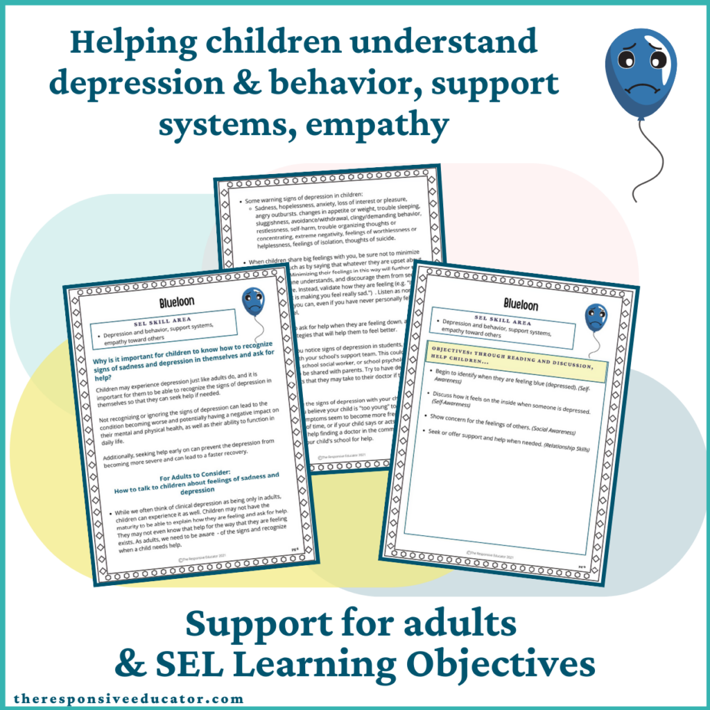 Blueloon (by Julia Cook) Social-Emotional Learning Activities | Made By ...