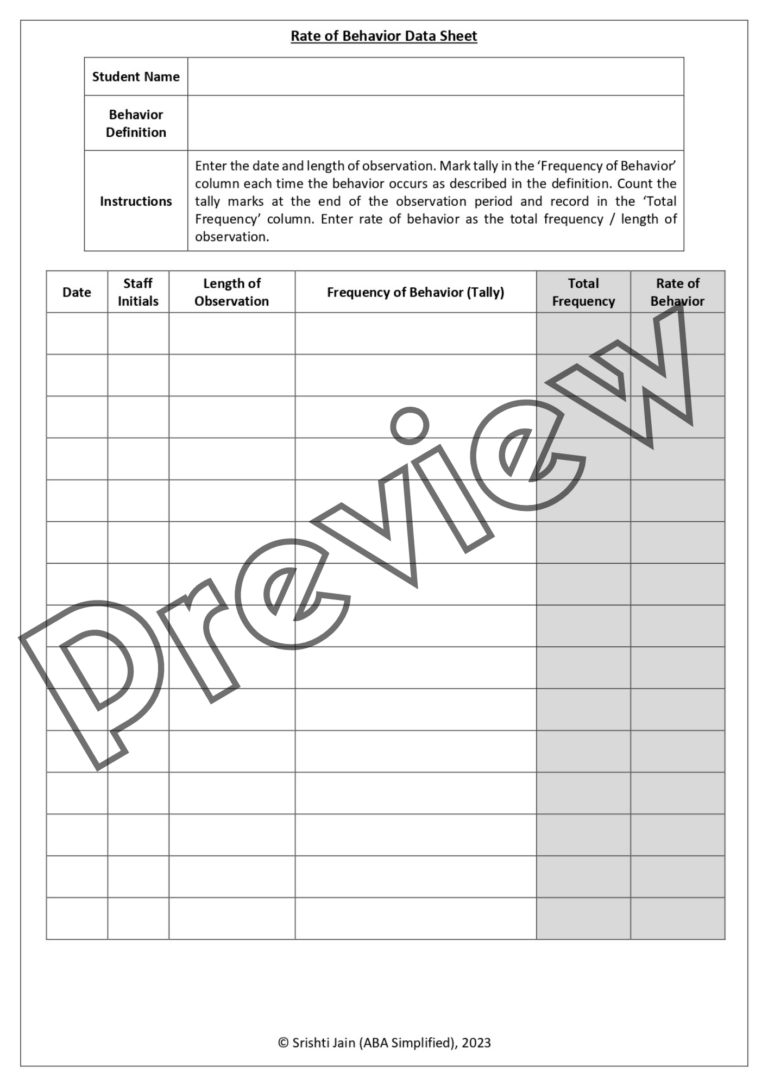 Printable Data Sheets for ABA Therapy - Starter Bundle | Made By Teachers