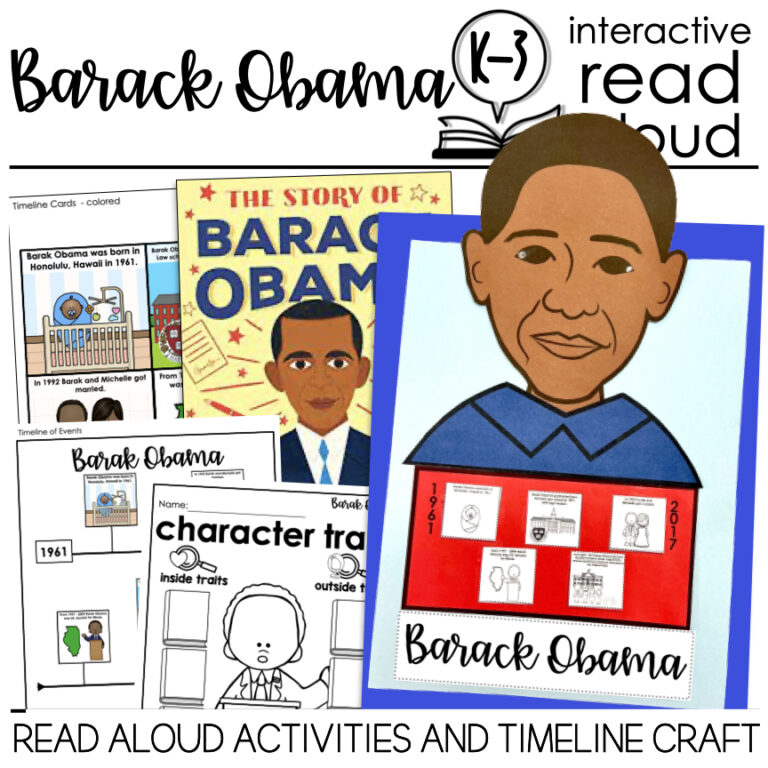 Barack Obama Black History Month | Presidents Day Craft + Interactive ...