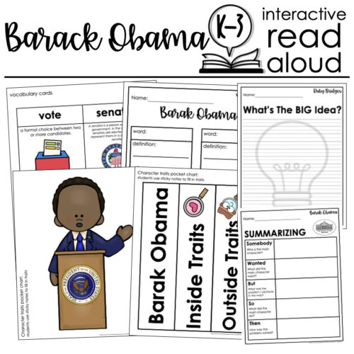 Barack Obama Black History Month | Presidents Day Craft + Interactive ...