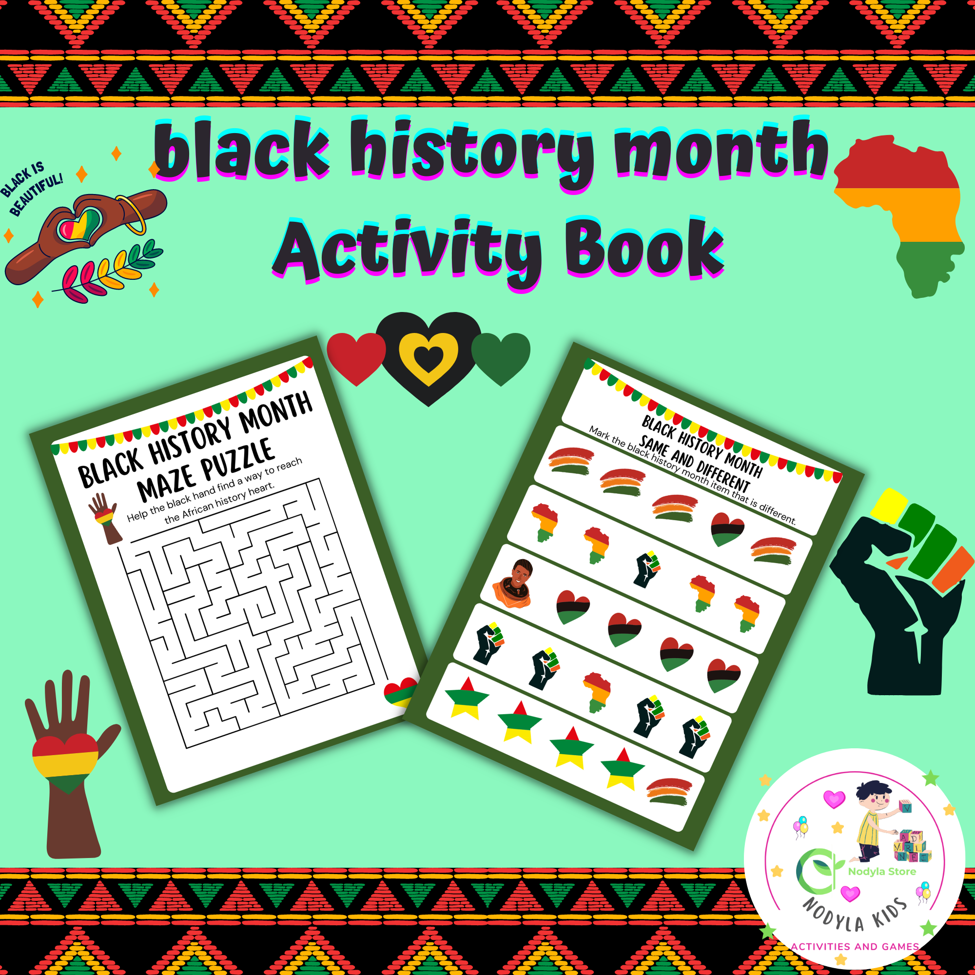 black history month Activity Book | Same and different | Made By Teachers